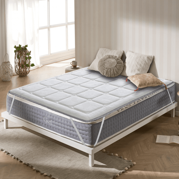 Topper Sobrecolchon Luxury Gold Visco BlueGel Acolchado Espuma